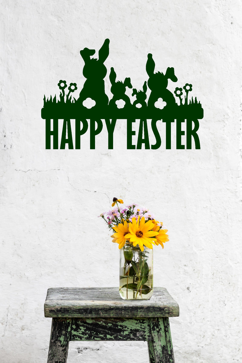Happy Easter Bunny Metal Sign – Tinkerin Metal Art